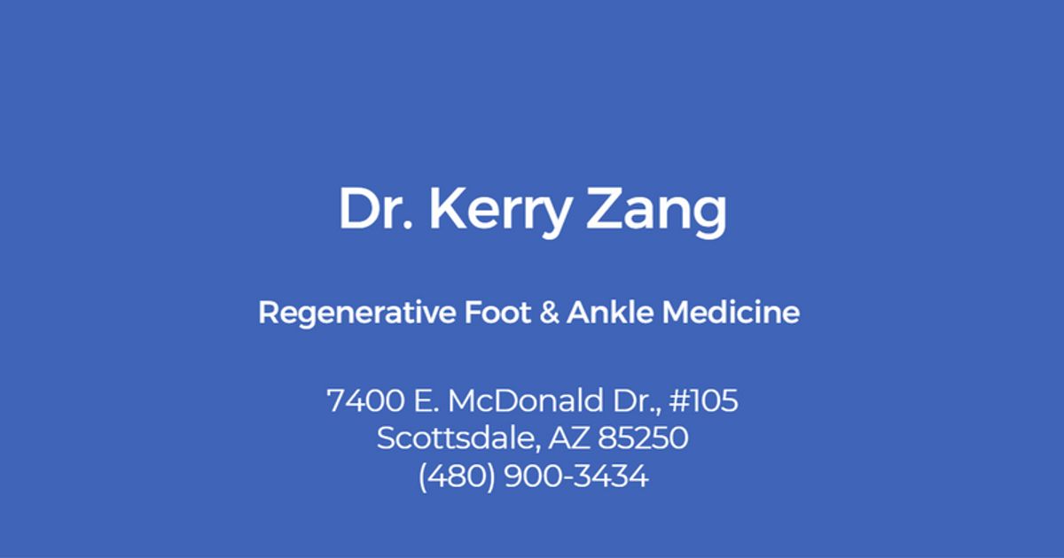 Dr. Kerry Zang, DPM website